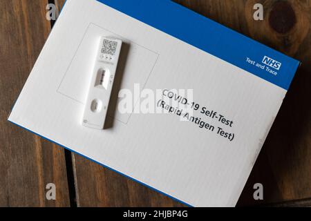 Used NHS Lateral Flow test results showing positive and negative ...