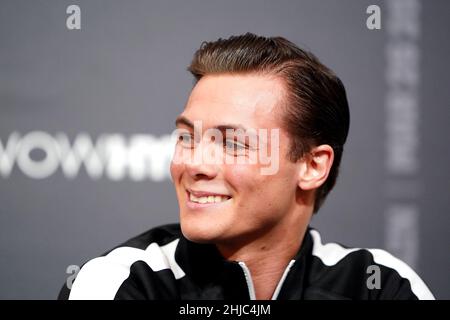 Hopey Price during a press conference at Aspire, Leeds. Picture date ...