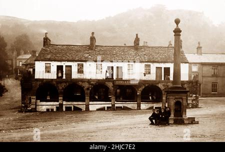 Settle Market Place, Victorian period Stock Photo - Alamy