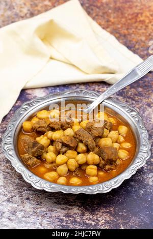 Turkish Food Chickpeas with Meat. / Etli Nohut. Traditional Organic ...