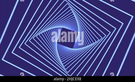 Abstract animation with rotating on a violet background computer ...
