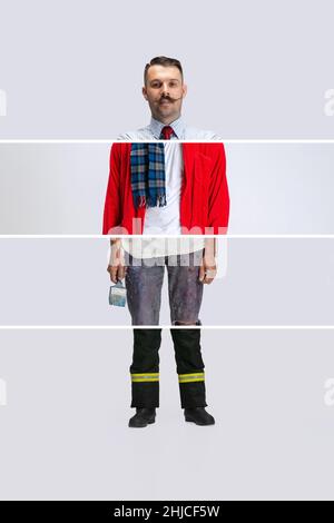 Montage about different professions Stock Photo - Alamy