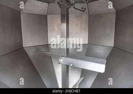 Vertical Stainless Steel Feed Mixer Machine Interior Stock Photo - Alamy