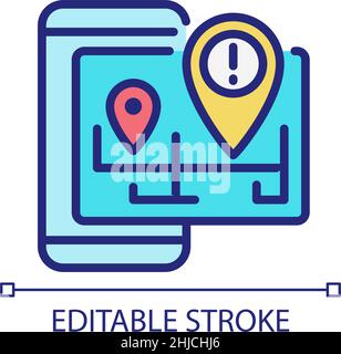 Traffic regulation pixel perfect RGB color icon for dark theme Stock ...