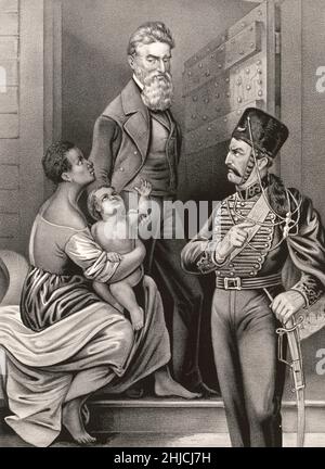 John Brown (1800-1859), Abolitionist, Anti Slavery movement, portrait ...