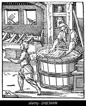 Making Paper, 1568 Stock Photo - Alamy