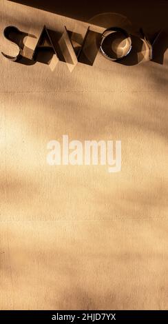 Rear entrance to the Savoy, a luxury hotel in London; designed by ...