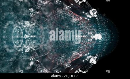 Jet engine x-ray transparent with particles Stock Photo - Alamy