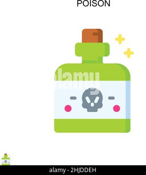 Danger Poison Element Sign with a Skull. Vector Illustration Stock ...