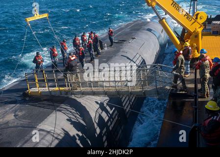 ATLANTIC OCEAN (Jan. 24, 2022) USNS Black Powder supports the Ohio ...