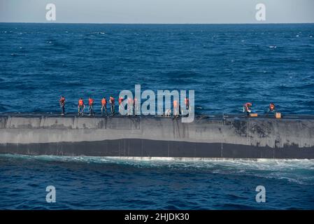 ATLANTIC OCEAN (Jan. 24, 2022) USNS Black Powder supports the Ohio ...