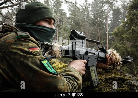 German soldiers of 3rd Company, German Army Combat Training Center ...