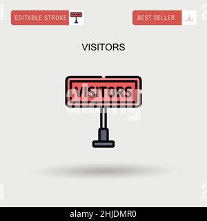 Visitors Simple vector icon. Illustration symbol design template for ...
