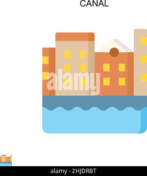 Canal Simple vector icon. Illustration symbol design template for web ...