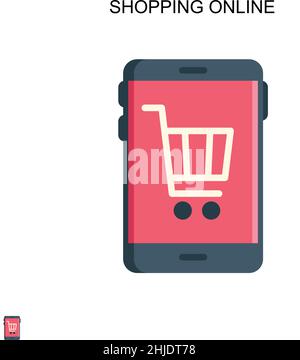 Online Simple vector icon Stock Vector Image & Art - Alamy