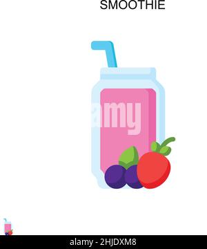 Smoothie Simple vector icon. Illustration symbol design template for ...