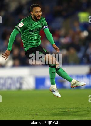 Huddersfield, England, 28th January 2022. Lewis Baker of Stoke City during the Sky Bet ...