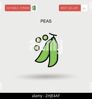 Peas Simple vector icon Stock Vector Image & Art - Alamy