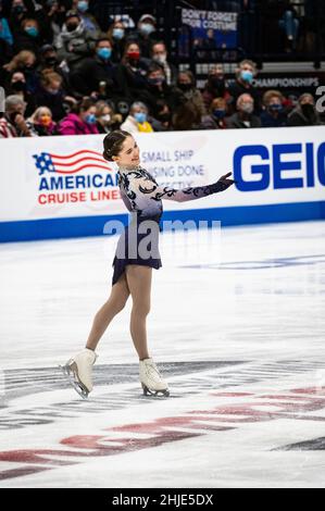 Isabeau Levito competes in the free skate that helped her win the ...