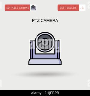 Outdoor security camera icon. Simple illustration of outdoor security ...