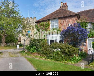 The Kentish village of Appledore, and church of St Peter & St Paul ...