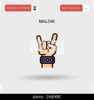 Maloik Simple vector icon. Illustration symbol design template for web ...