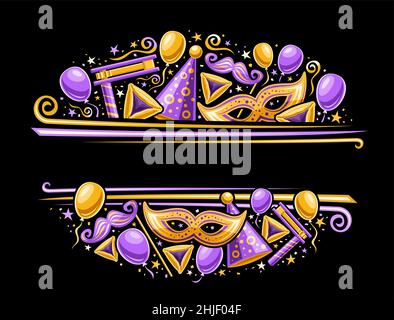 Purim frame template with space for text, isolated on white background ...