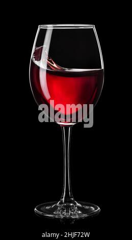 moving red wine in glass isolated on white Stock Photo - Alamy