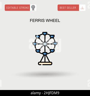 Ferris wheel Simple vector icon Stock Vector Image & Art - Alamy