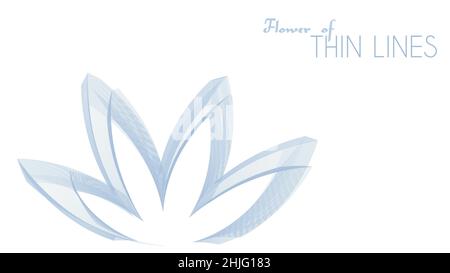 Abstract subtle background by thin lines and round shape. Minimal ...