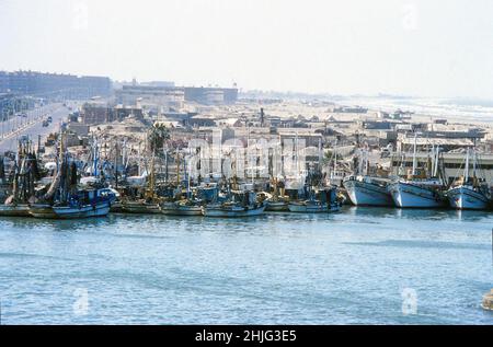 Boats in the Suez Canal, Port Said, Egypt Stock Photo - Alamy