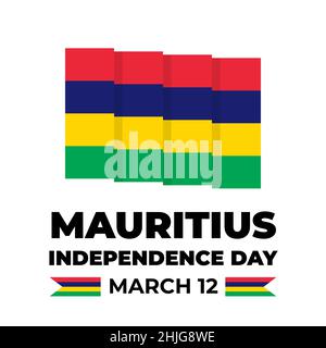 Flag of Mauritius, Republic of Mauritius. March 12, Independence day ...