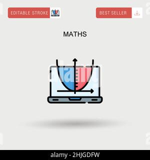 Maths Simple vector icon Stock Vector Image & Art - Alamy