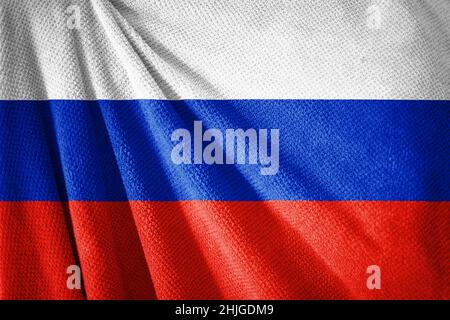 Russian Federation silk surface flag and snow layer Stock Photo - Alamy