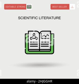 Scientific literature Simple vector icon. Illustration symbol design ...