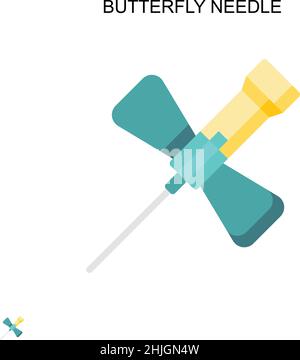 Butterfly needle Simple vector icon Stock Vector Image & Art - Alamy
