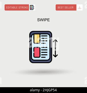 A vector illustration of swipe up icon on the white background Stock ...