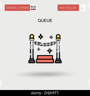 Queue Simple vector icon Stock Vector Image & Art - Alamy