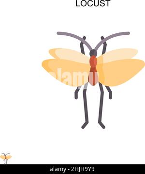 Locust Simple vector icon. Illustration symbol design template for web ...