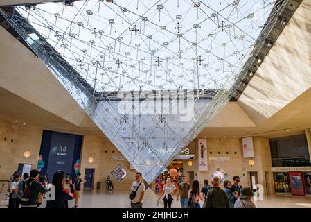A modern sculpture in an underground mall at Tokyo Midtown shopping and ...