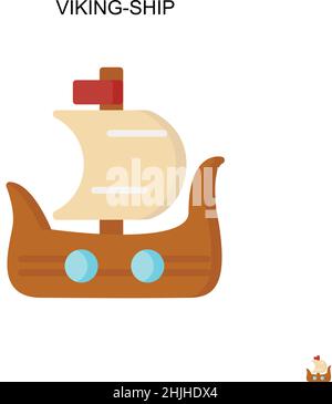 Viking ship icon logo design illustration vector Stock Vector Image ...