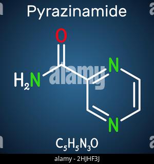 Pyrazinamide, molecule. It is antituberculosis agent used as a ...