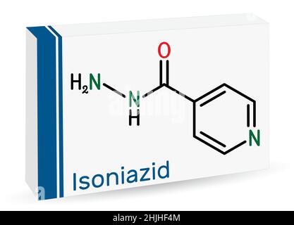 Skeletal formula of Isoniazid. Drug chemical molecule Stock Vector ...