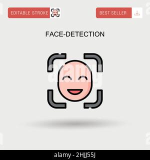 Security face detection icon, simple style Stock Vector Image & Art - Alamy