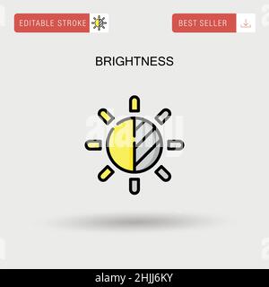 Sun icon set. Brightness Icon vector Stock Vector Image & Art - Alamy