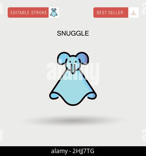 Snuggle Simple vector icon Stock Vector Image & Art - Alamy