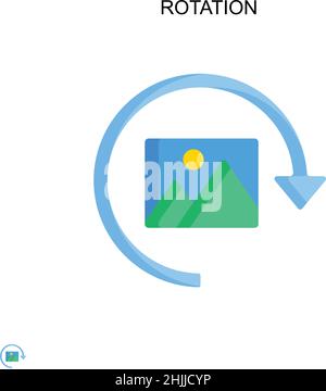 Rotation Simple vector icon Stock Vector Image & Art - Alamy
