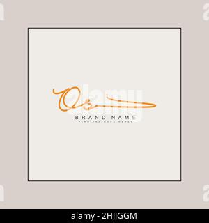 Initial Letter OS Logo - Hand Drawn Signature Logo - Simple Signature ...