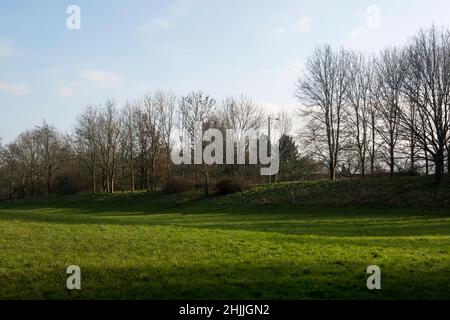 Woodgate Valley Country Park in winter, West Midlands, England, UK ...