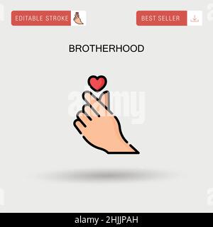 Friends concept icon. Male friendship idea thin line illustration. Rest ...